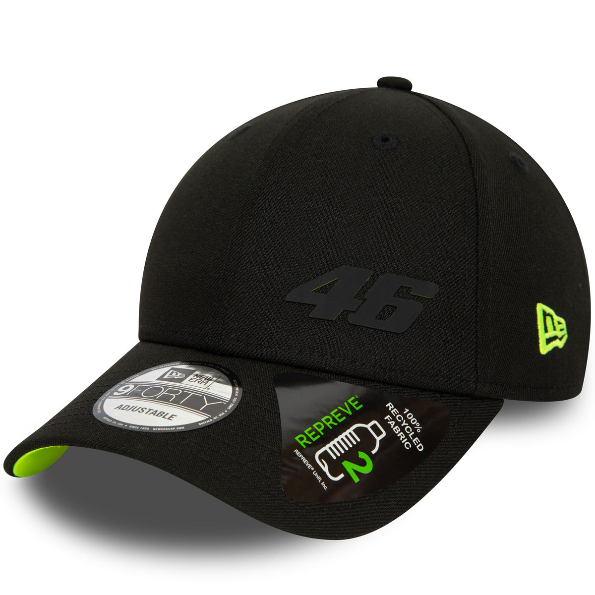 New Era Mens VR46 Repreve 9FORTY Baseball Cap - Black – Avenue 85