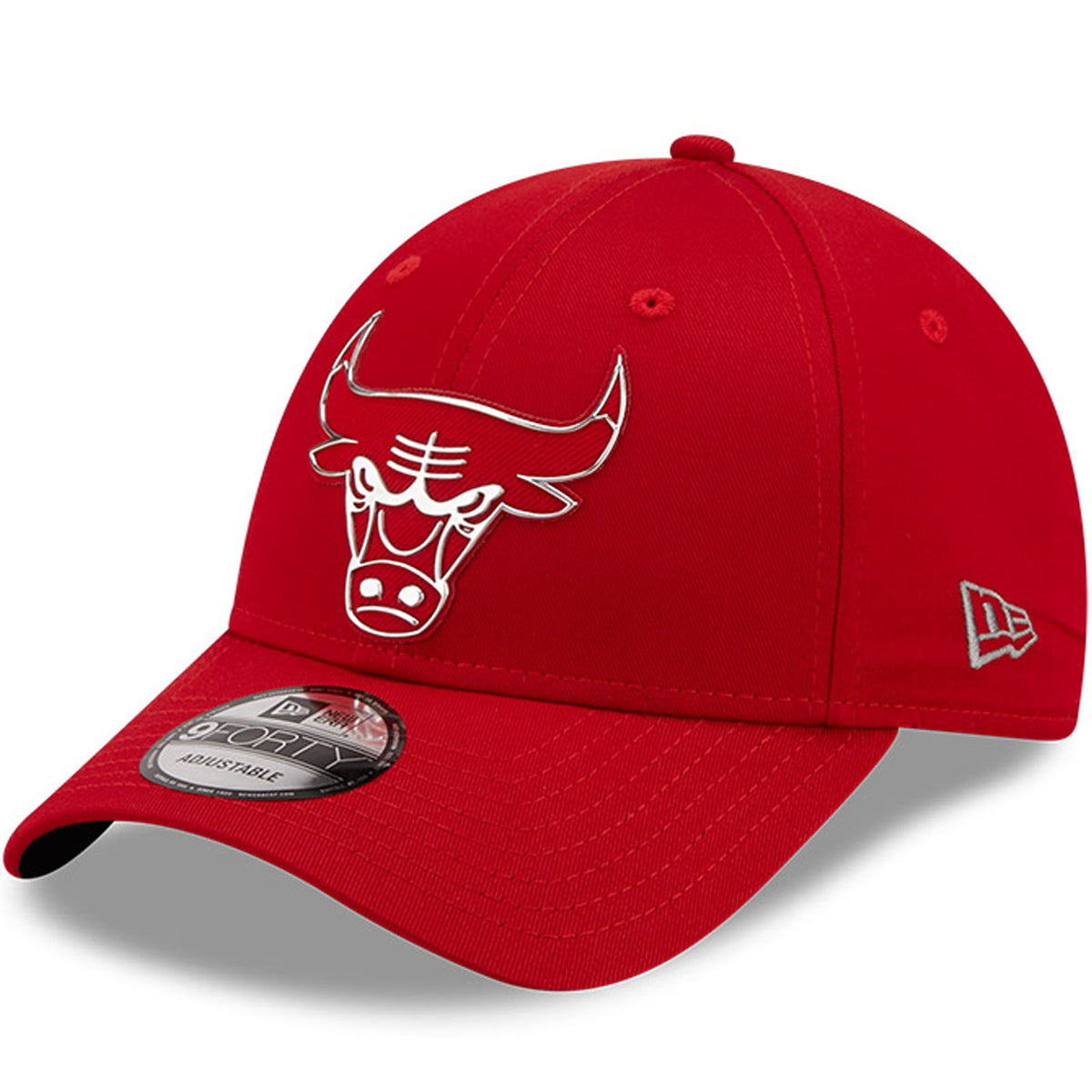 New Era Mens Chicago Bulls 9FORTY NBA Foil Logo Baseball Cap - Red ...