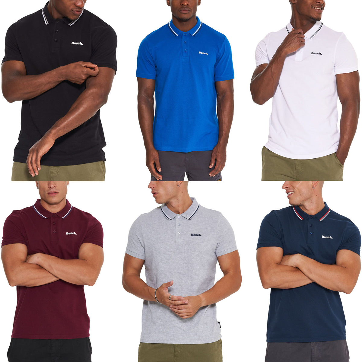 Bench Mens Gruff Twin Tipped Short Sleeve Cotton Polo Shirt – Avenue 85