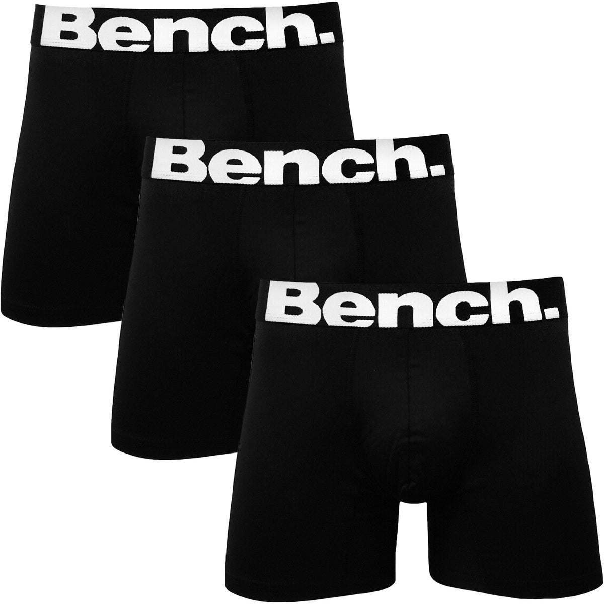 Bench Mens Talwar 3 Pack Elasticated Boxer Shorts - Black – Avenue 85