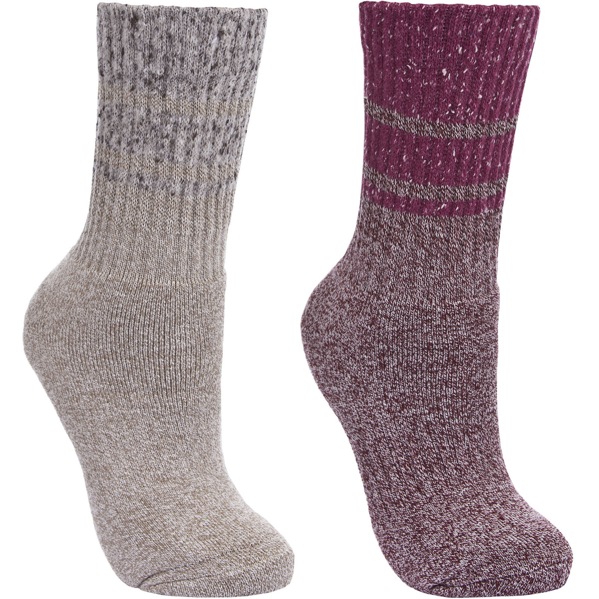 Trespass Womens Two Pack Hadley Anti-Blister Walking Hiking Socks - Gr ...