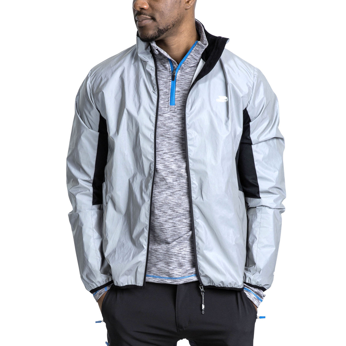 Trespass Mens Zig Reflective Water Resistant Jacket - Silver – Avenue 85