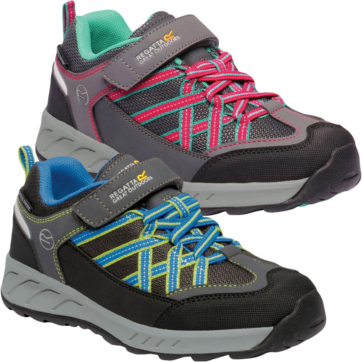 Regatta Kids Samaris V Waterproof Walking Shoes - Briar/French Blue ...